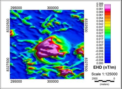 Map Of The Enhanced Horizontal Derivative Ehd Obtained For The