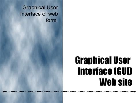 Graphical User Interface Pptx