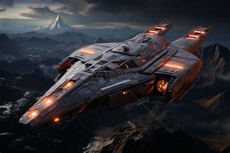 科幻的太空飞船插画图片下载 正版图片600512870 摄图网