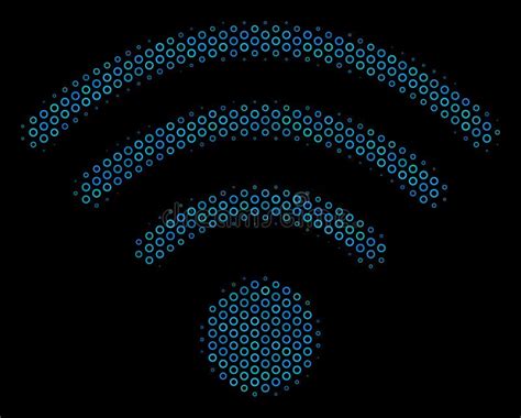 Wi Fi Source Collage Icon Of Halftone Circles Stock Vector Illustration Of Blue Sharing