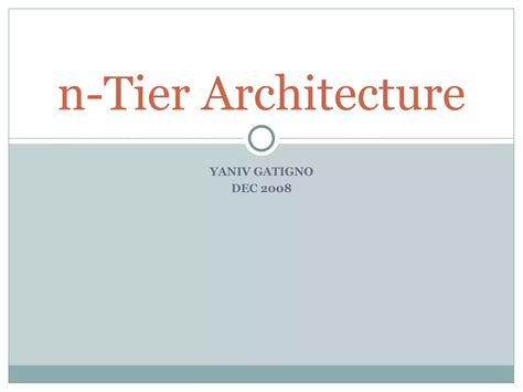 multi tier architecture pps