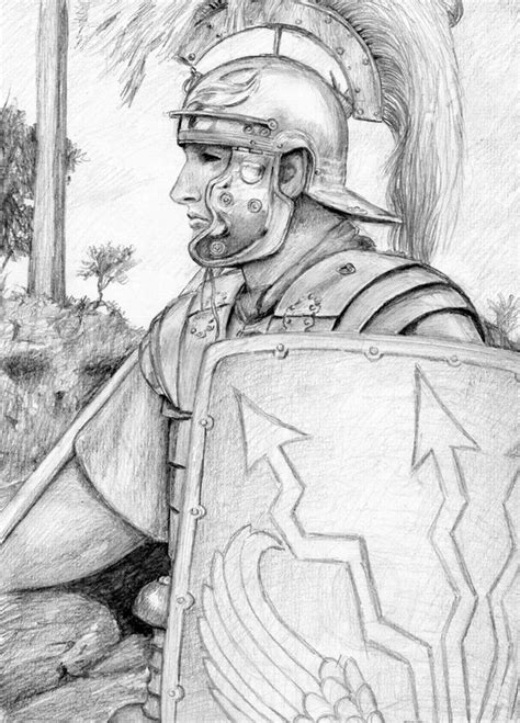Roman Warrior Sketch At Explore Collection Of Roman Warrior Sketch