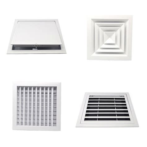 White Air Vent Grille Aluminum Alloy Air Grilles Air Supply Return