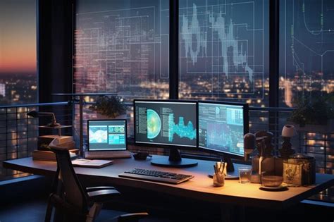 Premium Photo Smart Technology Integrated Into A Workspace Generative Ai