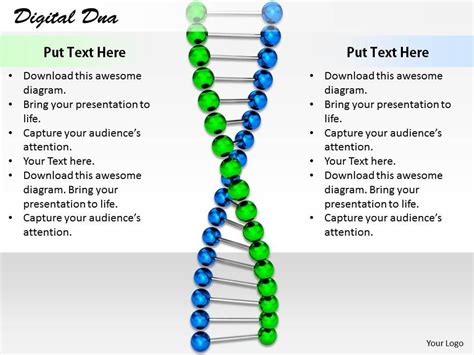 0514 Digital Illustration Of DNA Structure Image Graphics For Powerpoint PowerPoint Templates