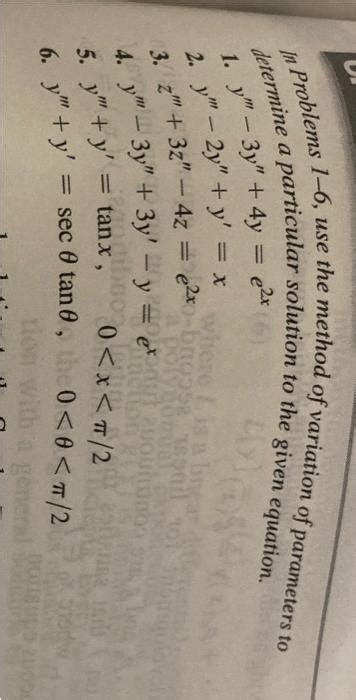 solved in problems 1 6 use the method of variation of