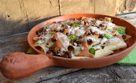 Beef Bean And Cheese Nachos {with Jalapeños} Lemony Thyme