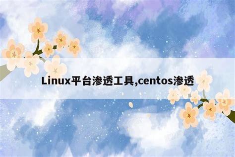linux平台渗透工具 centos渗透 黑客教程 国内黑客论坛 十大黑客技术论坛
