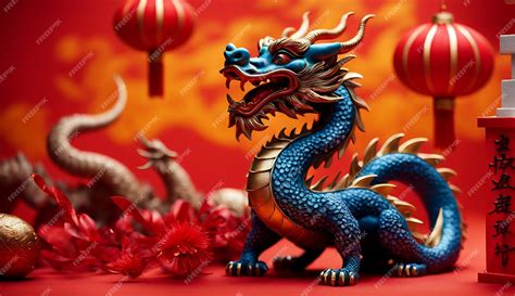 Premium Photo Year Of The Dragon Chinese New Year Background Dragon