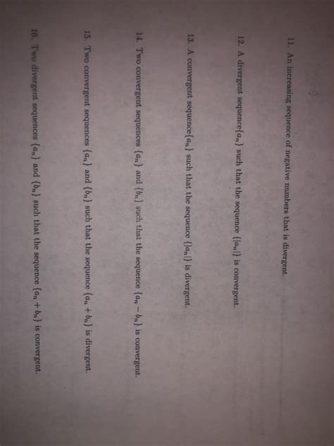 solved 11 an increasing sequence of negative numbers that