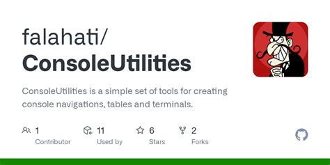 Github Falahati Consoleutilities Consoleutilities Is A Simple Set Of Tools For Creating