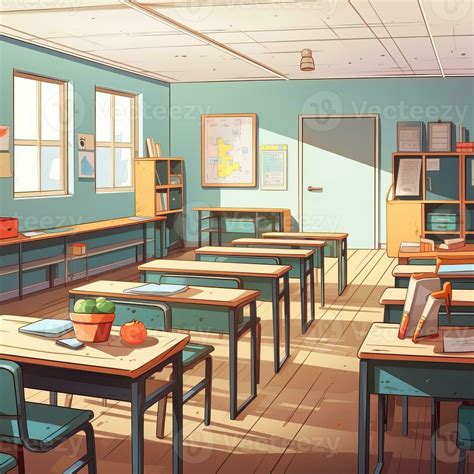 School Classroom Cartoon Style High Quality Ai Image Generated 27188471