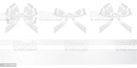 흰색에 고립 된 선물 활 흰색 리본 블랙 샤이니 사틴 리본과 리본 라인의 축제 활 0명에 대한 스톡 사진 및 기타 이미지 0명 2020년 개체 그룹 Istock