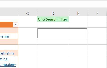 Dynamic Excel Filter Search Box GeeksforGeeks