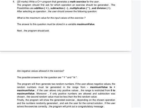 Solved Marks Write A C Program That Generates A Chegg