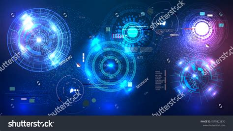Vektor Stok Hud Interface Pack Collection Vector Illustration Tanpa