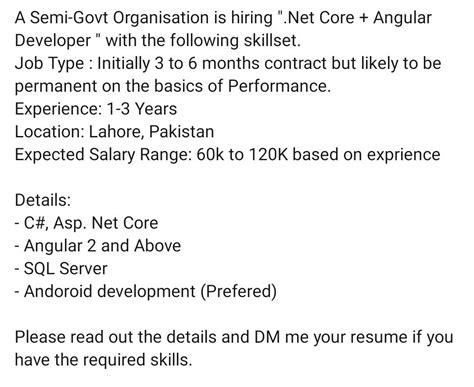 zubair shafi on linkedin hiring aspdotnet core angular jobhiring
