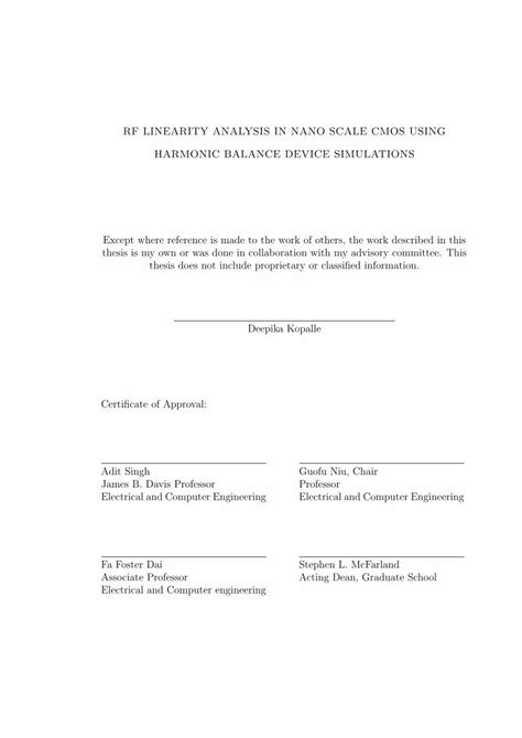 Pdf Rf Linearity Analysis In Nano Scale Cmos Using Dokumentips