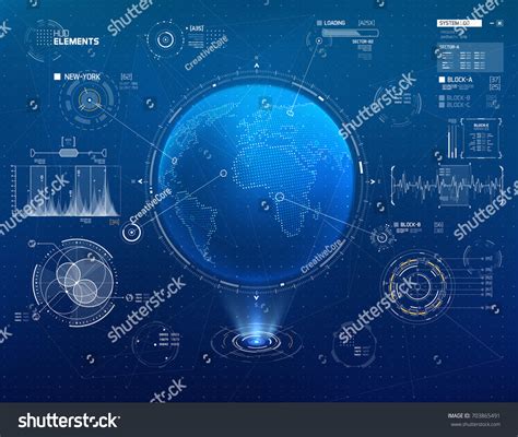 미래 Sci Fi 인터페이스를 위한 벡터 스톡 벡터로열티 프리 703865491 Shutterstock