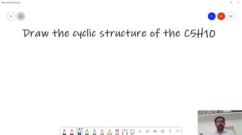 Draw The Cyclic Structure Of The C5h10 Youtube