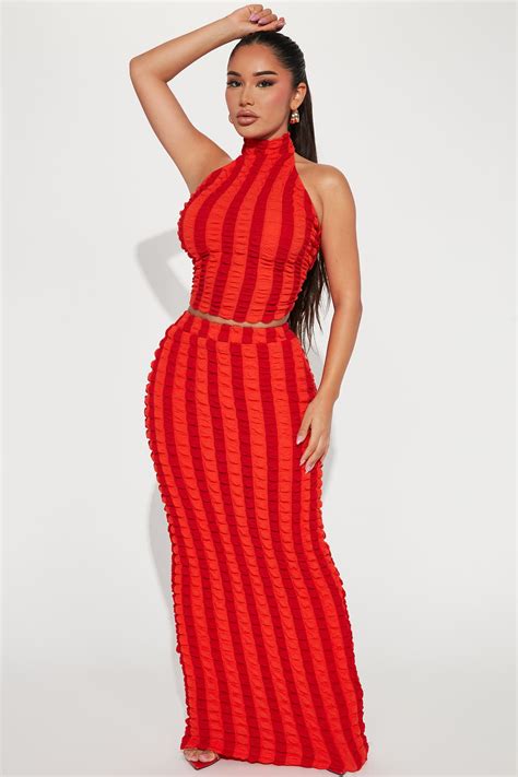 Womens Red Two Piece Matching Sets Fashion Nova