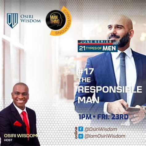 21typesofmen Themanthingconversations Osiriwisdom Wisdom Osiri