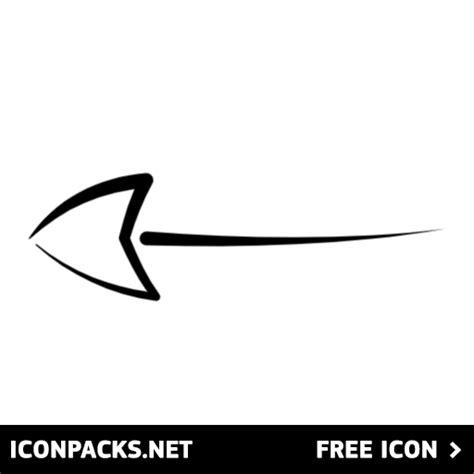 Free Hand Drawn Left Arrow Icon