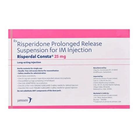 Risperdal Consta Risperidone Prolonged Release Suspension Im Injection At ₹ 3700 Strip
