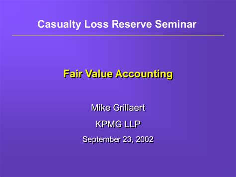 Fair Value Accounting