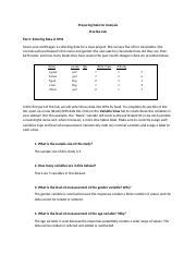 Guide To Preparing Data For Analysis In SPSS Course Hero