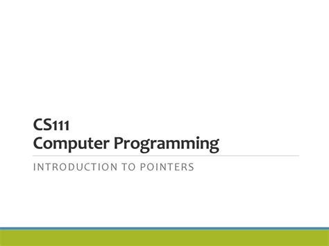 cs111 computer programming ppt download