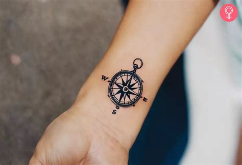 Feminine Compass Tattoo Designs