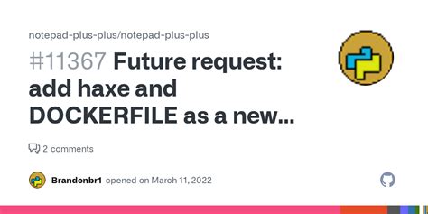 Future Request Add Haxe And DOCKERFILE As A New Programing Language Issue Notepad
