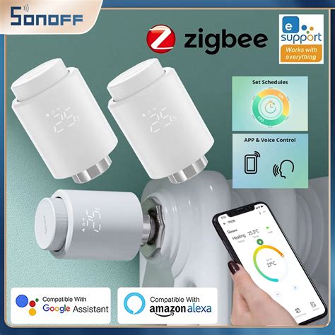 스마트 온도조절기 Sonoff Zigbee 온도 조절 라디에이터 밸브 스마트 Trv 온도조절기 액추에이터 온도 히터 컨트롤러