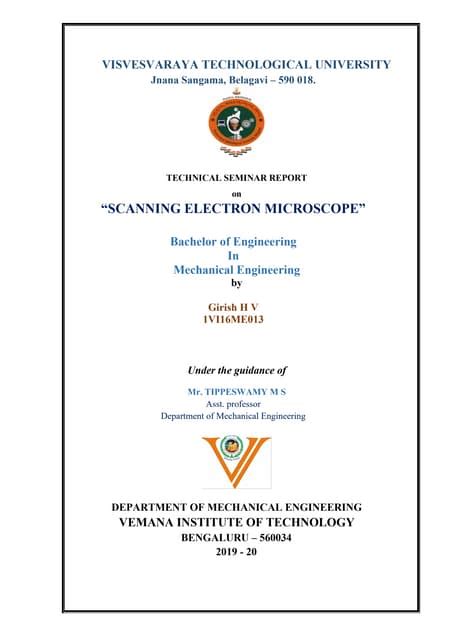 Scanning Electron Microscope Lab Report Pdf