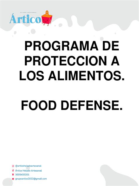 Programa De Food Defense Descargar Gratis Pdf Business Seguridad
