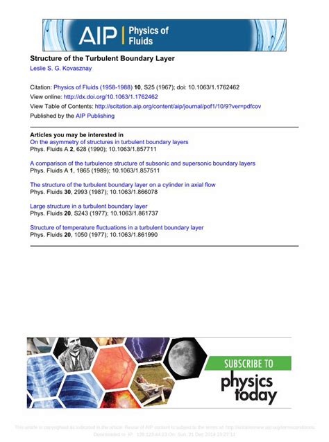 pdf structure of the turbulent boundary layer dokumen tips