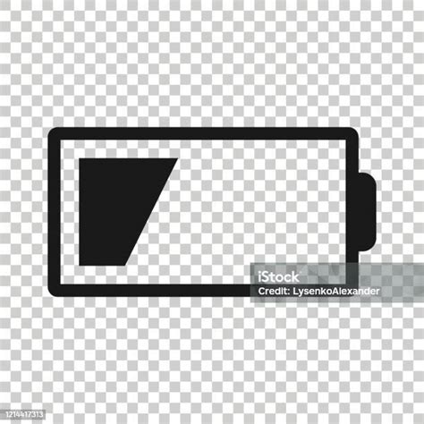 플랫 스타일의 배터리 충전 아이콘 흰색 격리 된 배경에 전원 레벨 벡터 그림입니다 리튬 축압기 비즈니스 개념입니다 0명에 대한