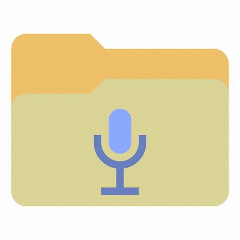 Document Folder Microphone Audio File Icon Download On Iconfinder