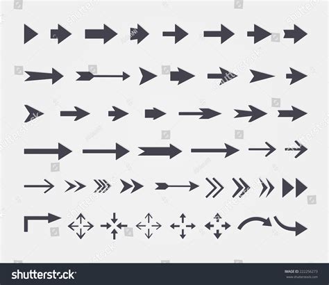 Vector Set Different Vector Arrows Isolated Stock Vector Royalty Free Shutterstock