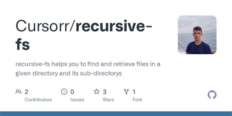 Github Cursorrrecursive Fs Recursive Fs Helps You To Find And