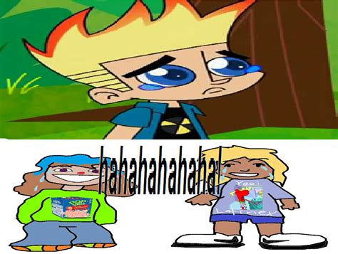 Pine Sole And Unica Laughing At Johnny Test Crying By Yaoicutiepotato111 On Deviantart