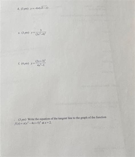 solved 4 3 chain rule worksheet 1 10pts find the