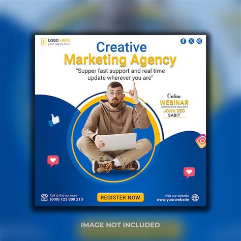 Creative Digital Marketing Social Media Post Template Design Premium Psd