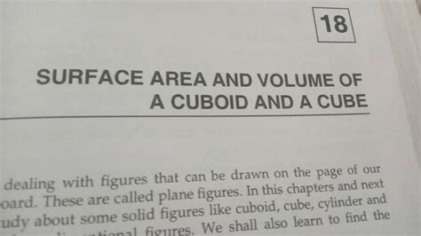 SURFACE AREA AND VOLUME OF A CUBOID AND A CUBEdealing With Figures Th
