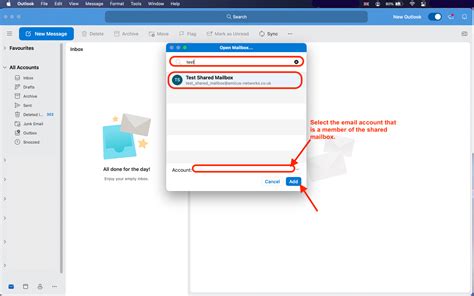 how to set up a shared mailbox in outlook [macos]