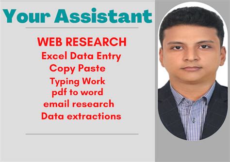 do web research copy paste and data entry in excel word and powerpoint