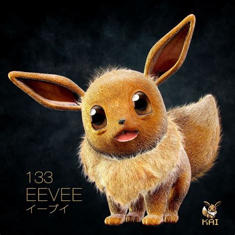 Realistic Pokemon Eevee Kai Kiat Pokemon Eevee Realistic