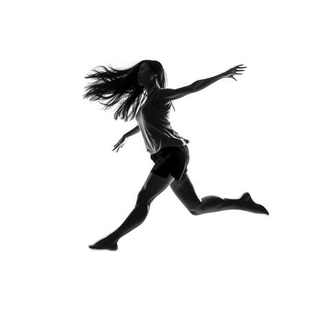 Premium Photo Black Silohuette Of A Person Dancing