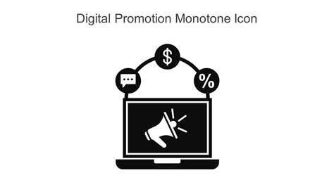 digital promotion monotone icon in powerpoint pptx png and editable eps